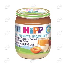HIPP Плодов дует праскови и кайсии с извара| ePharm.bg