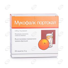 МУКОФАЛК саше при запек с вкус на портокал | ePharm
