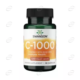 ВИТАМИН C 1000 мг с шипка х30 капсули Swanson